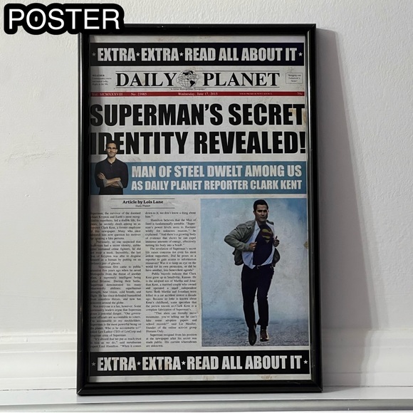 Art | Superman Tyler Hoechlin Newspaper Poster | Poshmark